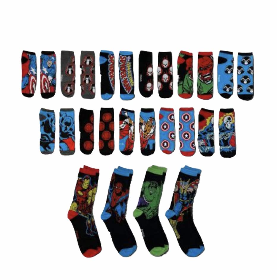 Men's Marvel 15 Days of Socks Advent Calendar 15pk