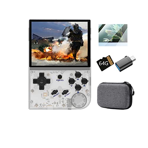 KJArrow Retro Game Console RG35XX IPS Screen, Game Console for Kids and Adults Preload Games, Handheld Game Player Support HDMI to TV and Gamepad, Linux Multi-emulator Portable Gaming Machine