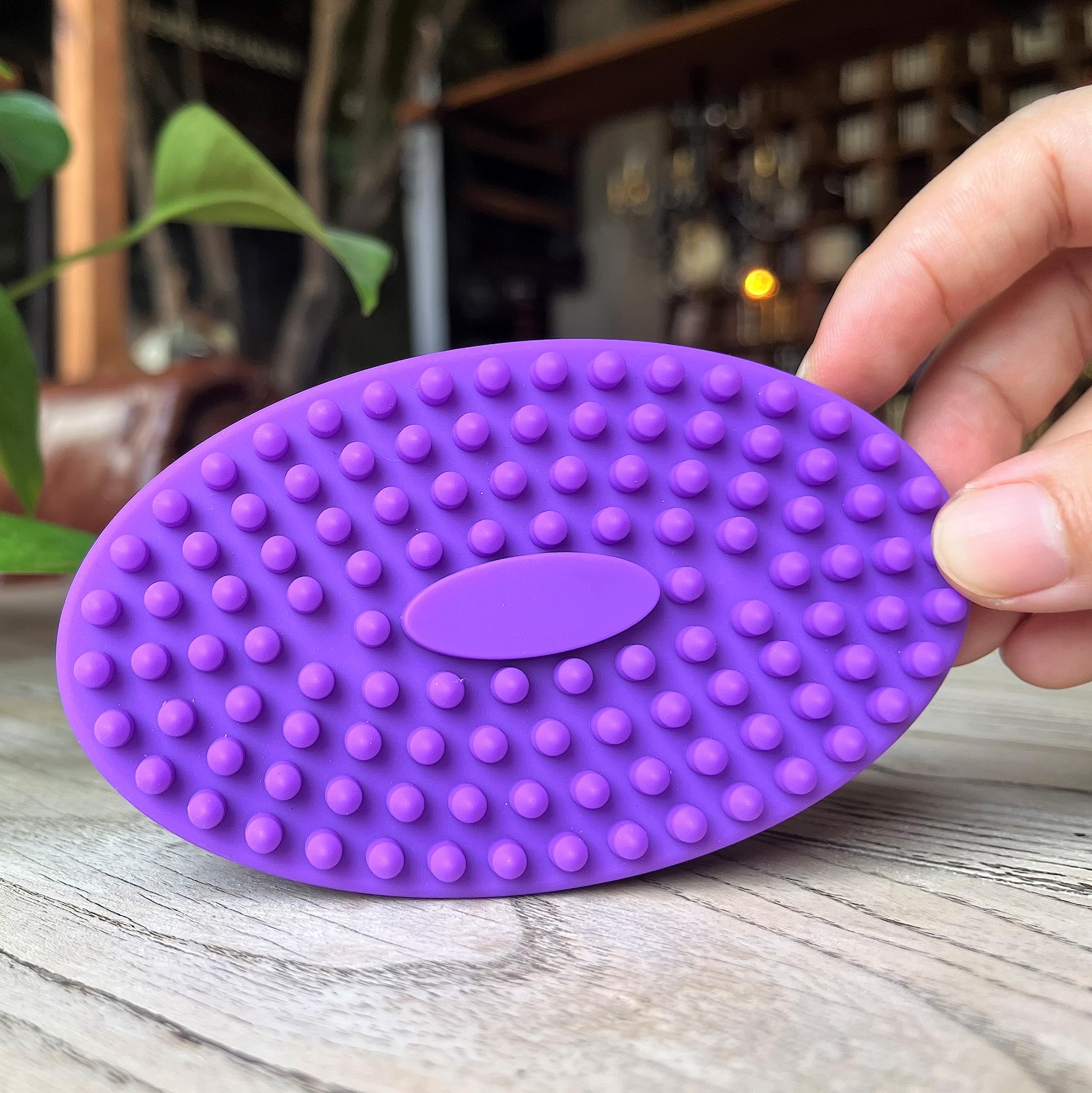 Premium Sensory Brush for Kids or Autism,Soft Silicone Body Scrubber,2 in 1 Sensory Room Occupational Therapy Sensory Brushes,Silicone Loofah,Pets Shower Brush Bath Brush Shampoo Brush