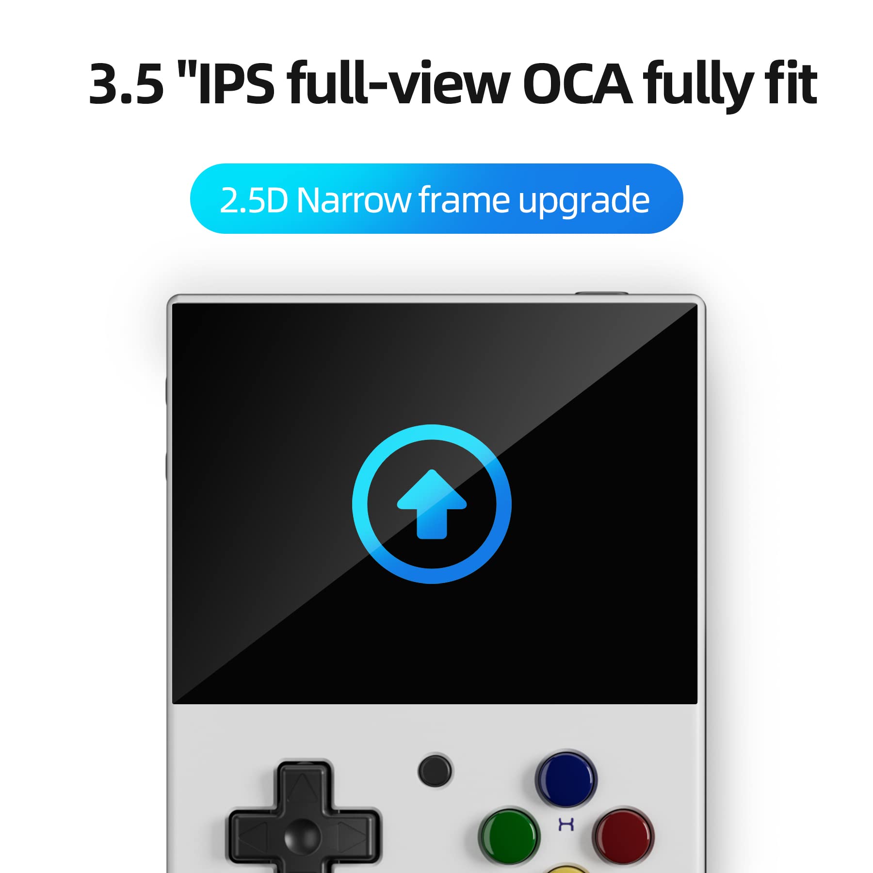 Miyoo Mini Plus, Retro Handheld Game Console 3.5-inch IPS Full Screen / 10,000+ Games / WiFi Support / 64 GB TF Card / 3000mAh Battery Life 7+ Hours (White)