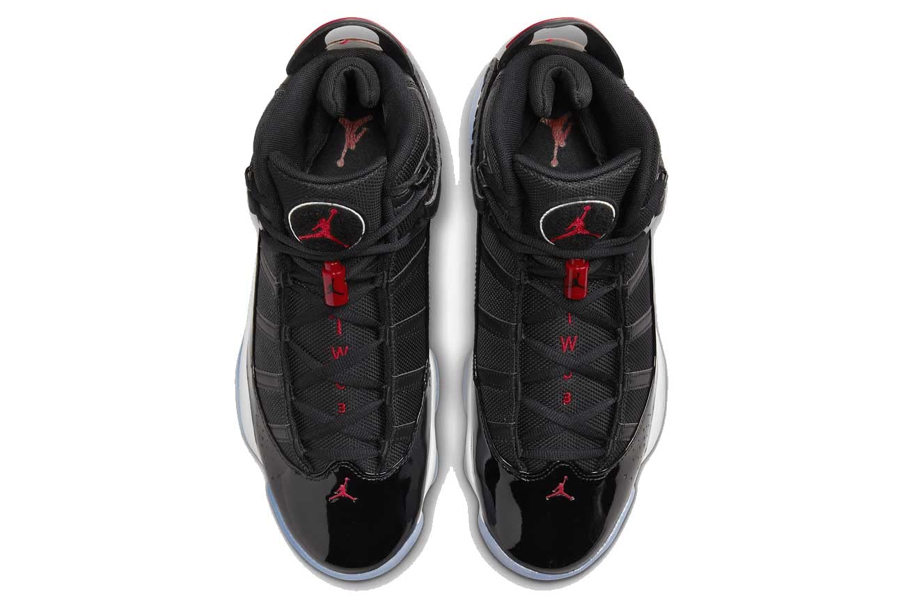 Nike Jordan 6 Rings, Black/Gym Red-White 322992 064 (us_Footwear_Size_System, Adult, Men, Numeric, Medium, Numeric_11)