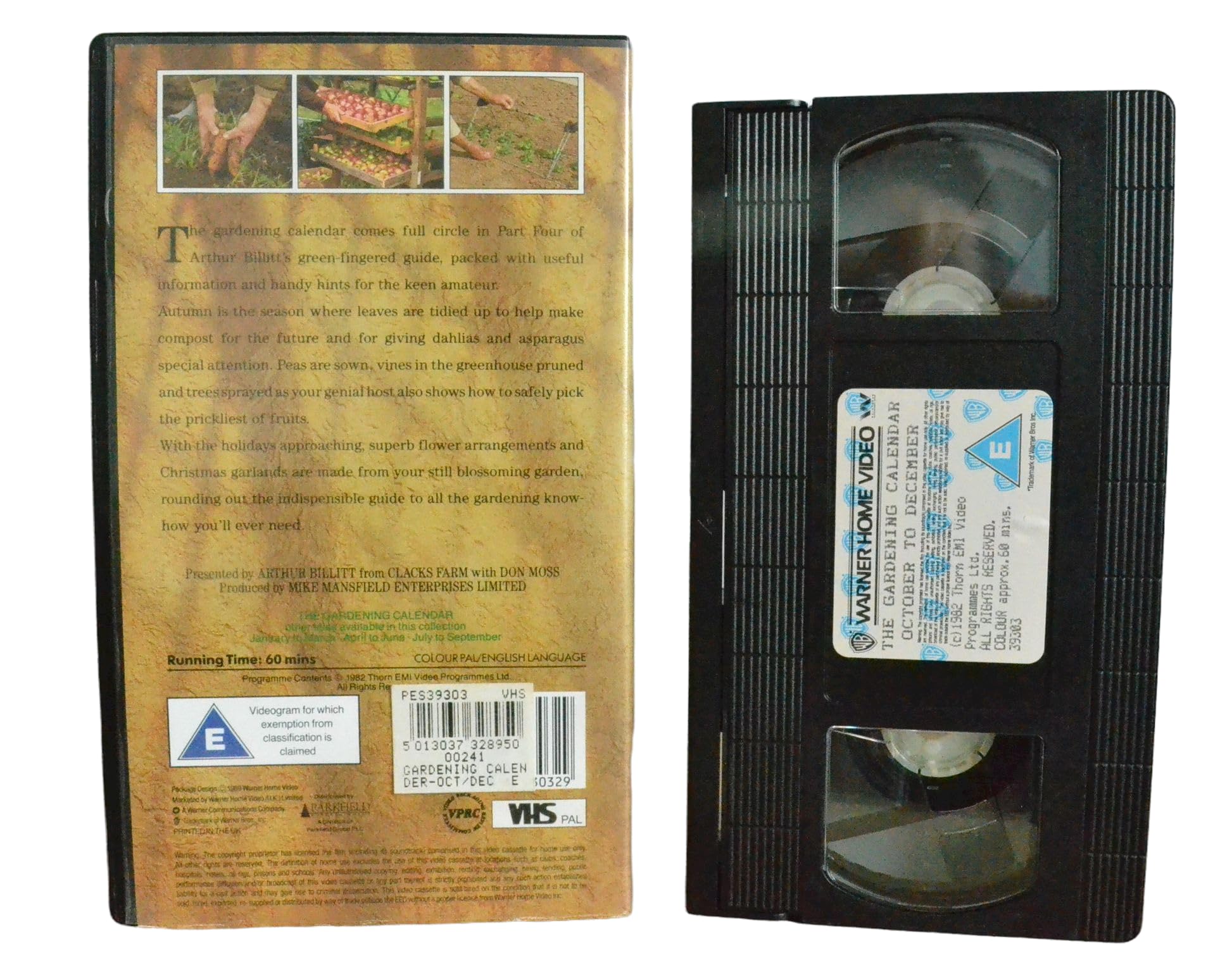 The Gardening Calendar - October To December - Robert Bronzi - Warner Home Video - Children - Pal VHS
