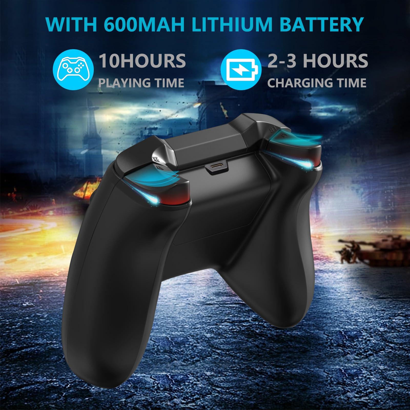SZYUYU 【Upgraded Wireless Controller with 2.4GHZ Wireless Adapter for Xbox One/Xbox One S/Xbox One X/Xbox Series X/Xbox Series S Consoles,Steam PC Windows 10 and above, Black