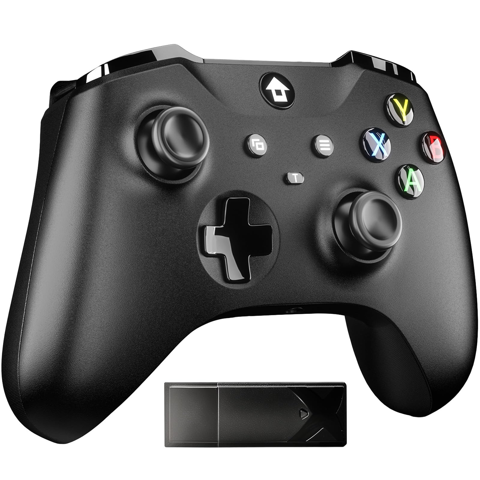SZYUYU 【Upgraded Wireless Controller with 2.4GHZ Wireless Adapter for Xbox One/Xbox One S/Xbox One X/Xbox Series X/Xbox Series S Consoles,Steam PC Windows 10 and above, Black