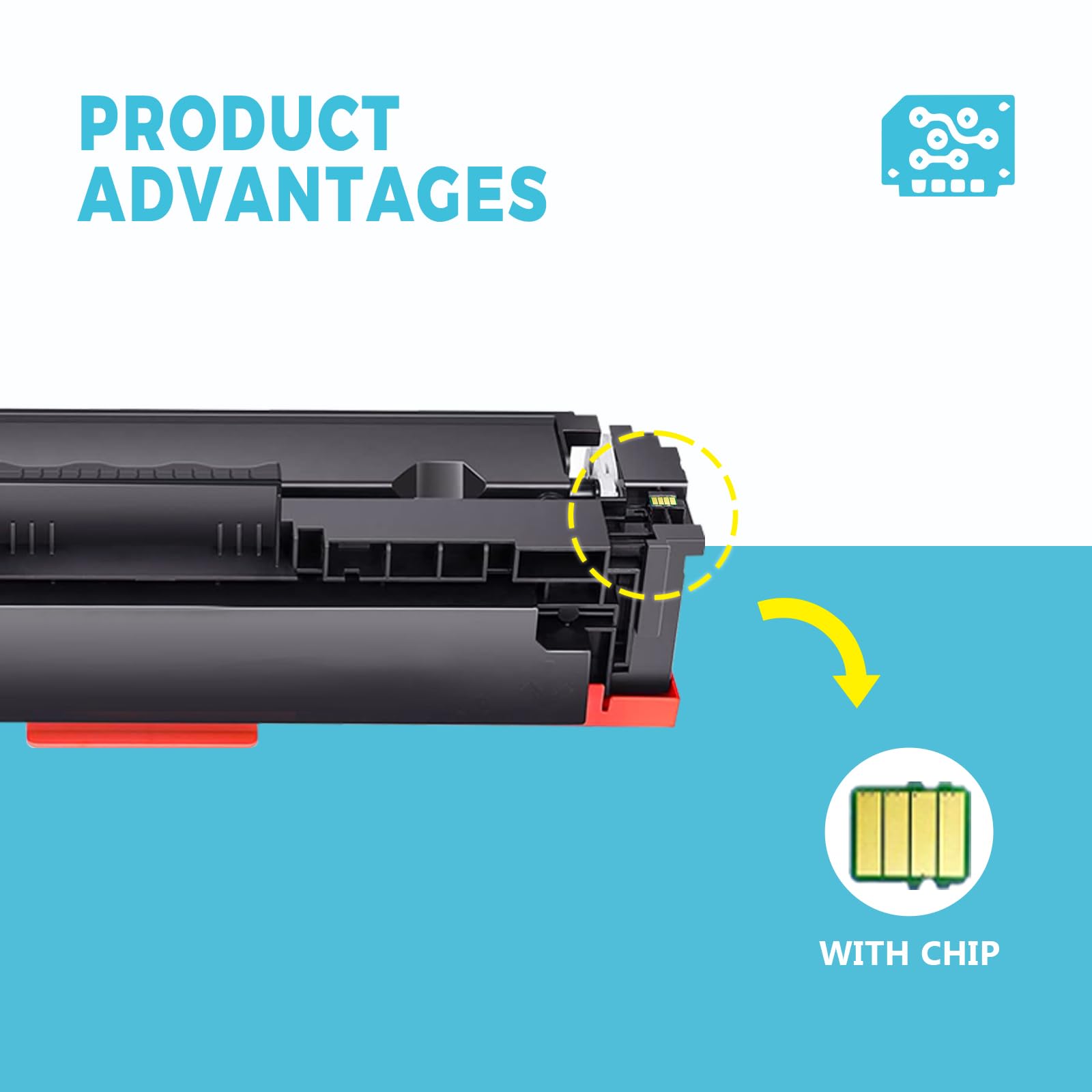 (with Chip) 414a Toner Cartridges 4 Pack Replacement for HP 414A 414 A 414X 414 X Toner Cartridges Works with HP Color Laserj Pro MFP M479fdw MFP M479fdn Enterprise MFP M454dw M454dn M480f W2020A