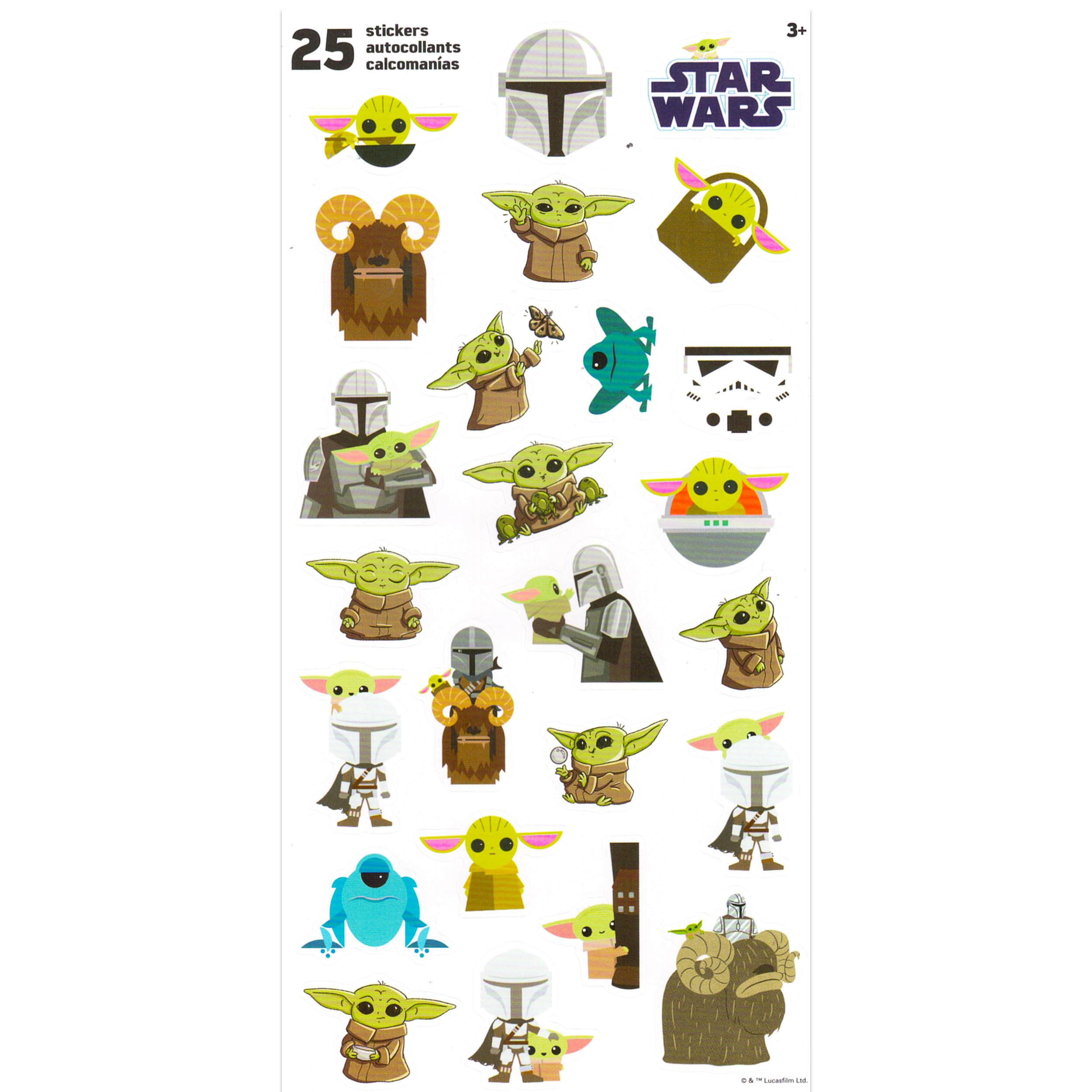 Baby Yoda Countdown to Christmas Advent Calendar Sock Set - Bundle of 12 Pair of Star Wars Socks Kid Size 10-4 and Stickers | Mandalorian Sock Box Set