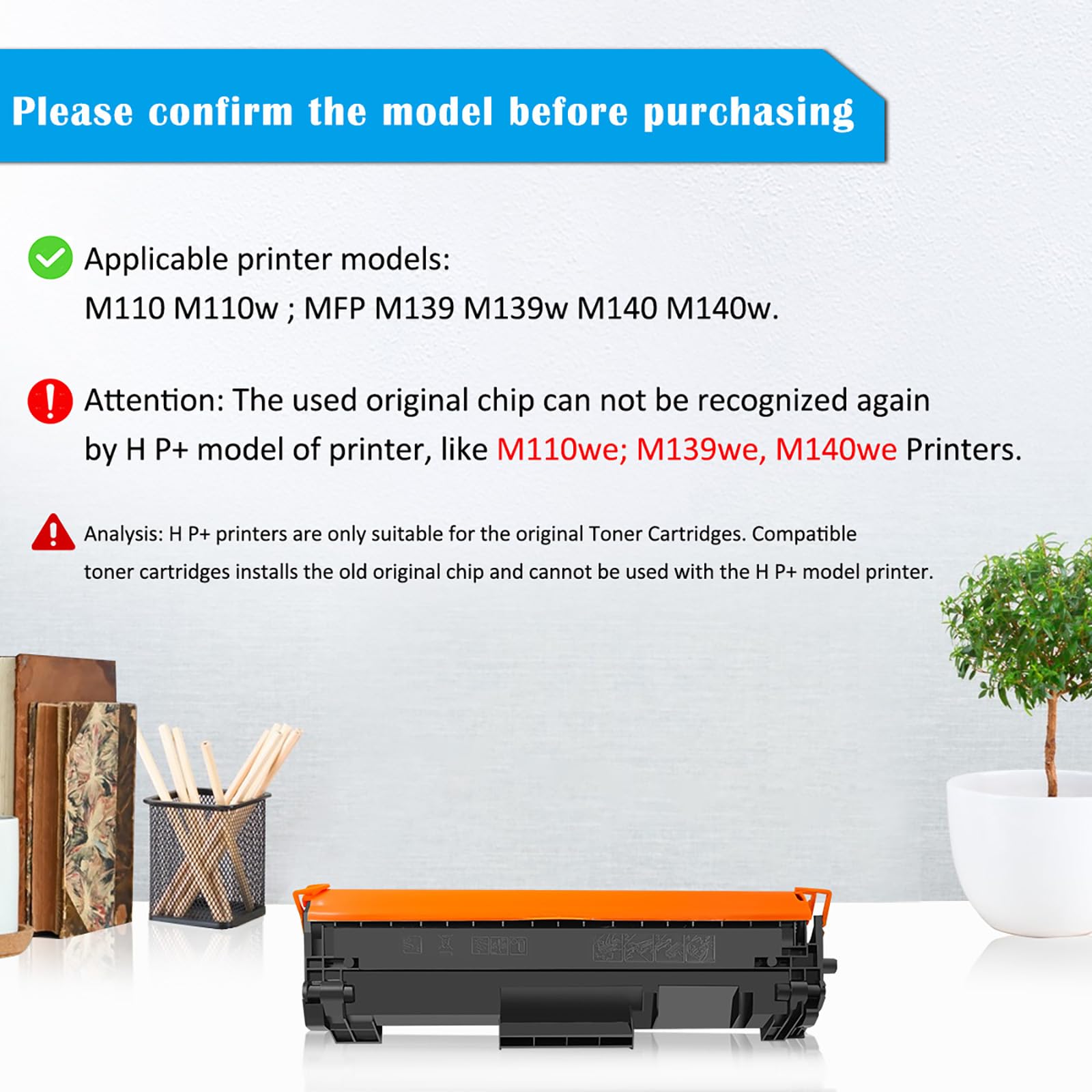 TOPRINT [NO CHIP, with Professional Tools] 141X W1410X ( W1410A 141A ) Compatible Toner Cartridges 2 Black High Capacity, 2000 Pages for H P Laserjet M110 M110w MFP M139 M140 M140w Printers