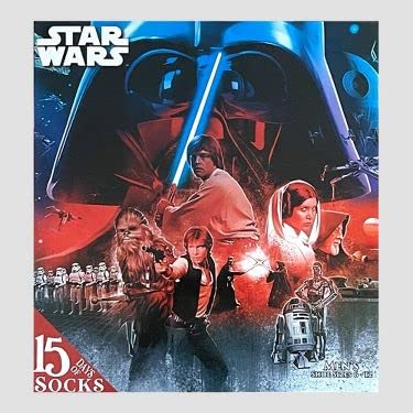 Mens Star Wars 15 Days of Socks Advent Calendar 15pk, Blue, One Size