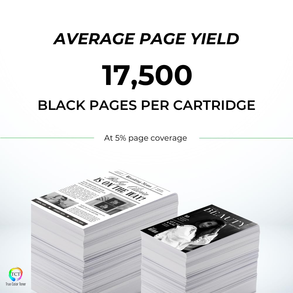 TCT 14X Toner Cartridge - Premium Compatible Replacement for HP 14X CF214X Black High Yield Works with HP Laserjet Enterprise 700 M712DN M712N M712XH, M725Z+ MFP M725DN M725F Printers (17,500 Pages)