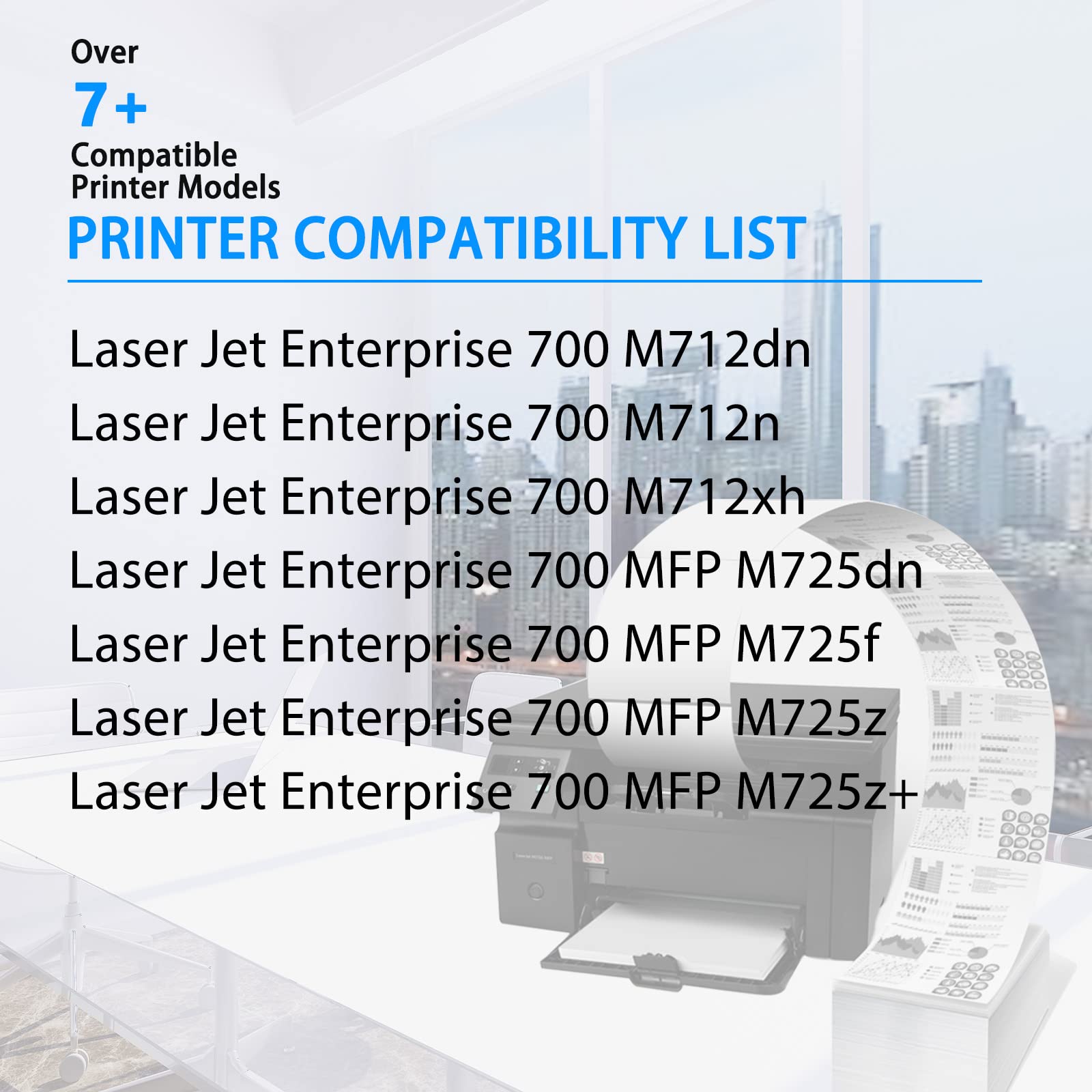 NineLeaf High Yield Compatible for HP 14X CF214X Toner Cartridge use in Laser Jet Enterprise 700 M712 M725 Printer (3 Pack Black)
