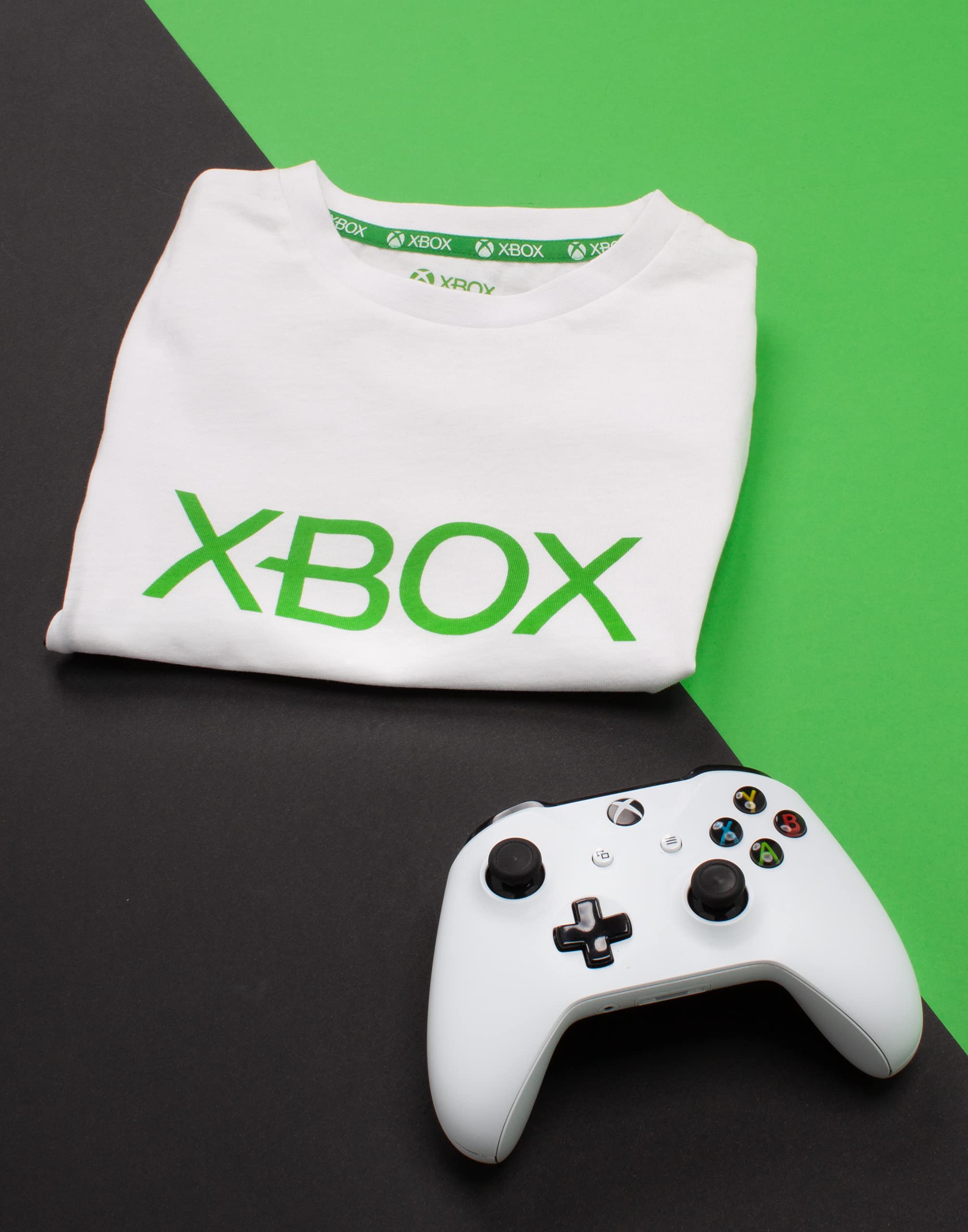 Xbox T-Shirt Boys Kids Black Green Game Console Logo Clothing Top 11-12 Years