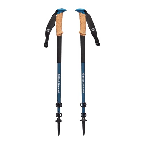 Black Diamond Alpine Carbon Cork Whippet-Ready Trek Poles, Astral Blue