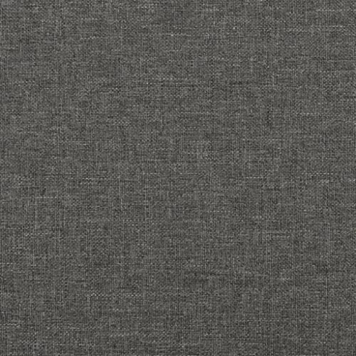 vidaXL Box Spring Bed Frame Home Indoor Bed Accessory Bedroom Upholstered Double Bed Base Furniture Dark Gray 76"x79.9" King Fabric