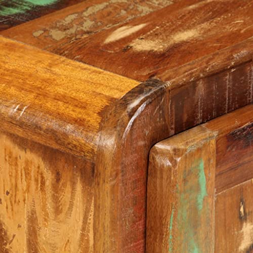 vidaXL Bedside Cabinet TV Cabinets Nightstand Bed Cabinet Box Cabinet Bedside Table Durable Strong Unique 19.7"x11.8"x19.7" Solid Reclaimed Wood
