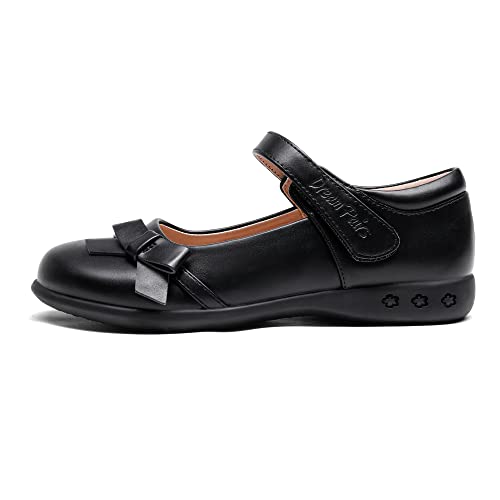 DREAM PAIRS Girls School Uniform Shoes Mary Jane Dress Flats,Size 2 Little Kid,Black/PU,SDFL2210K