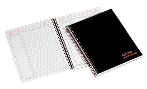 TOPS Products Aion Planner, Side Wirebound, 8-1/2"x6-3/4", 100 Sheets, Black (TOP63828)