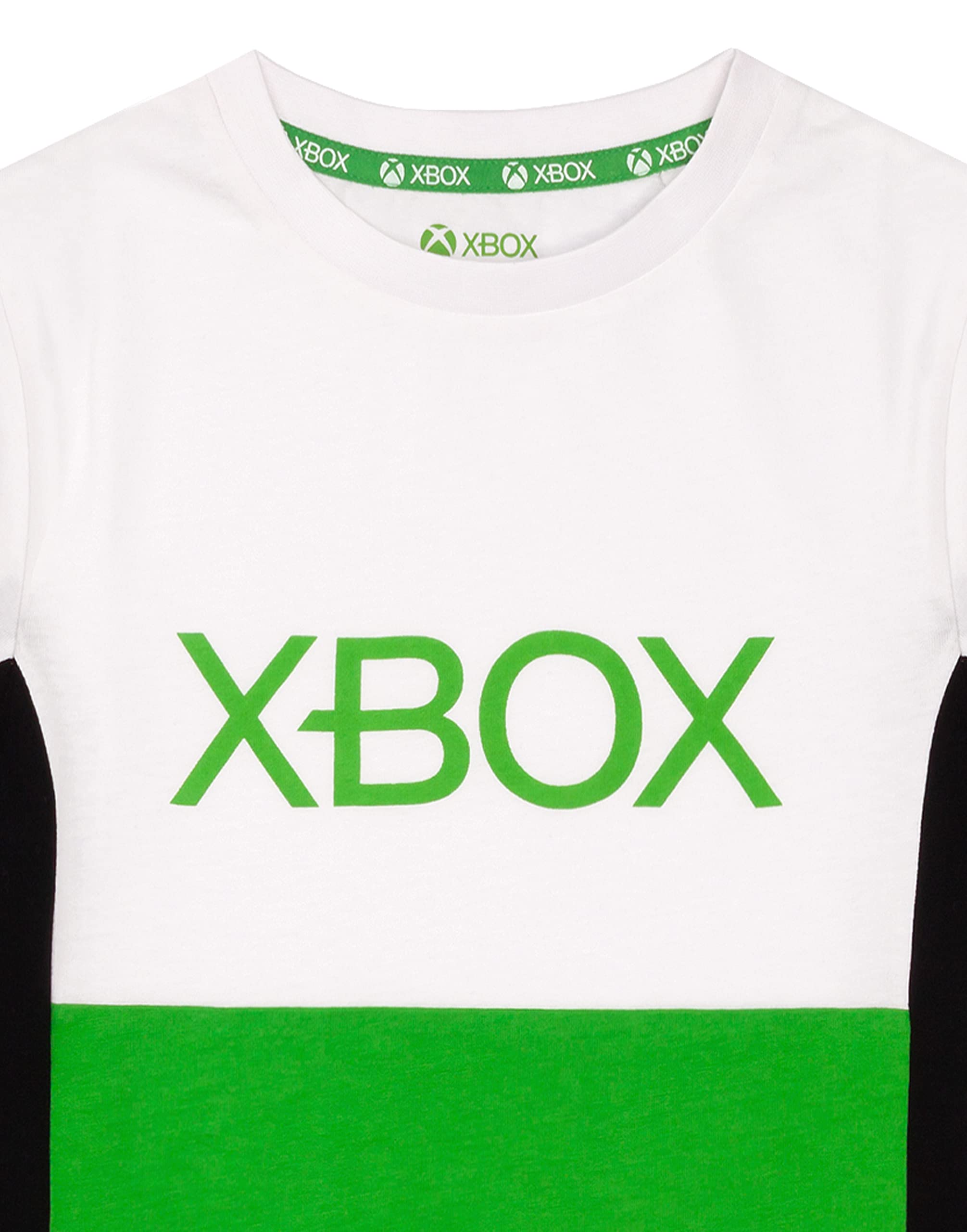 Xbox T-Shirt Boys Kids Black Green Game Console Logo Clothing Top 11-12 Years