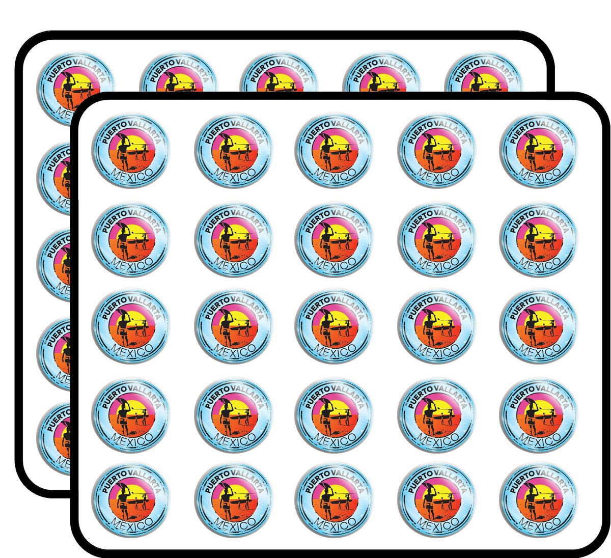Puerto Vallarta Mexico Swim Boat Kayak Water Ski Surf Travel Sticker for Scrapbooking, Calendars, Arts, Kids DIY Crafts, Album, Bullet Journals 50 Pack