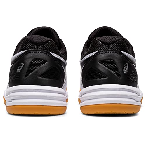 ASICS Kid's Upcourt 4 Grade School Volleyball Shoes, 2, White/Black