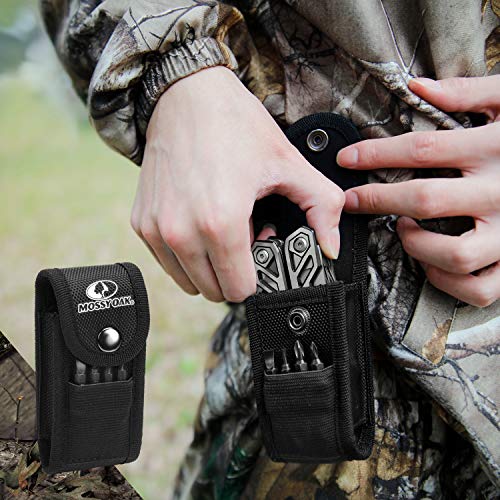 MOSSY OAK Multitool, 21-in-1 Stainless Steel Multi Tool Pocket Knife with Screwdriver Sleeve, Self-locking Multitool Pliers with Sheath-Perfect for Outdoor, Survival, Camping, Hiking, Simple Repair