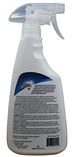 Black Diamond Stoneworks Granite Sealer to Seal and Protect (Pint) and USDA Certified BioBased Granite Cleaner (Quart) Bundle. Use on Granite, Quartz, Marble, Countertops.