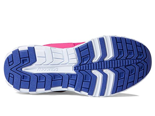 Saucony Wind 2.0 Alternative Closure Sneaker, Pink/Blue/Grey, 2 Wide US Unisex Big_Kid