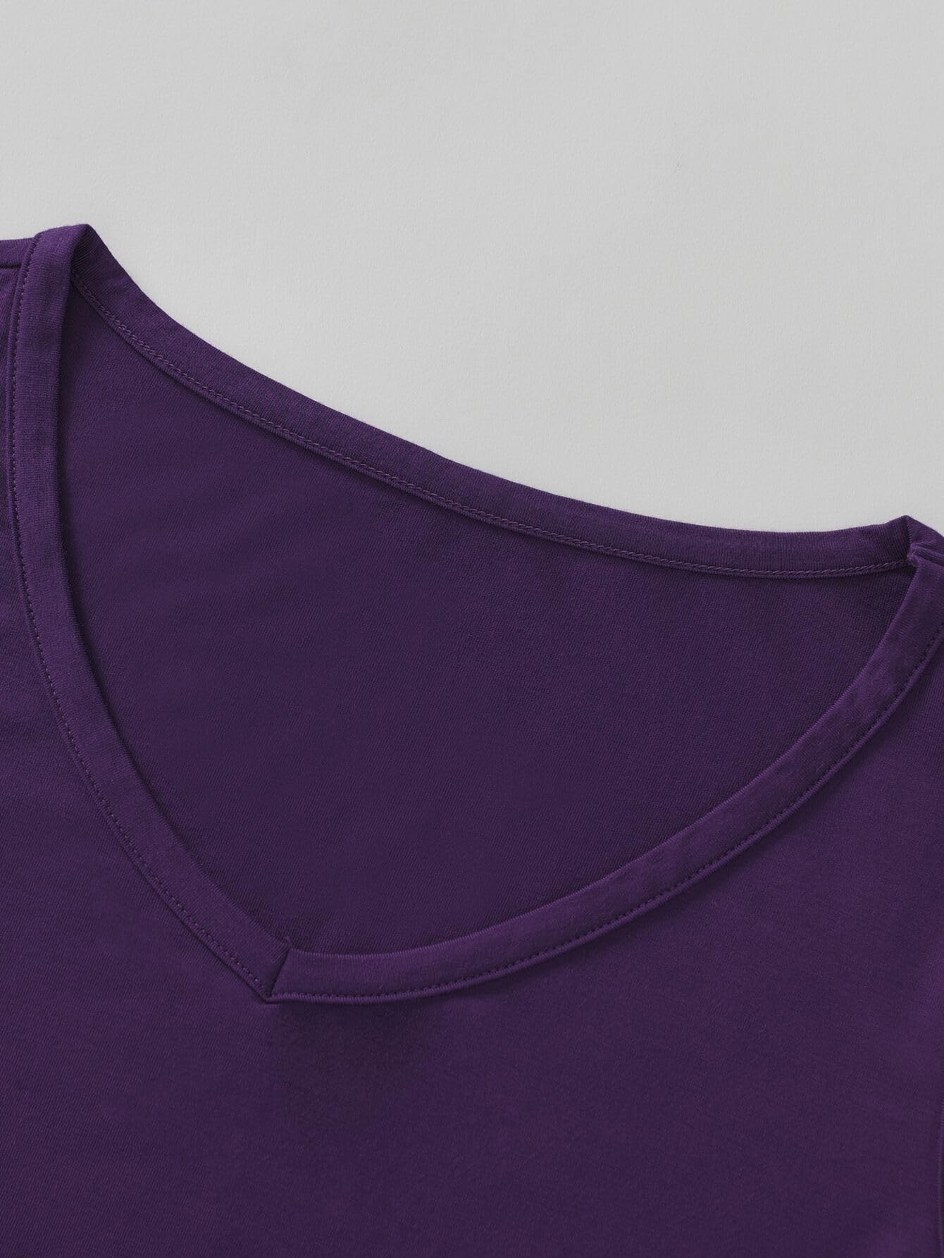 Latuza Women's Silky Soft Viscose Tank Top Short Pajama Set XL Eggplant