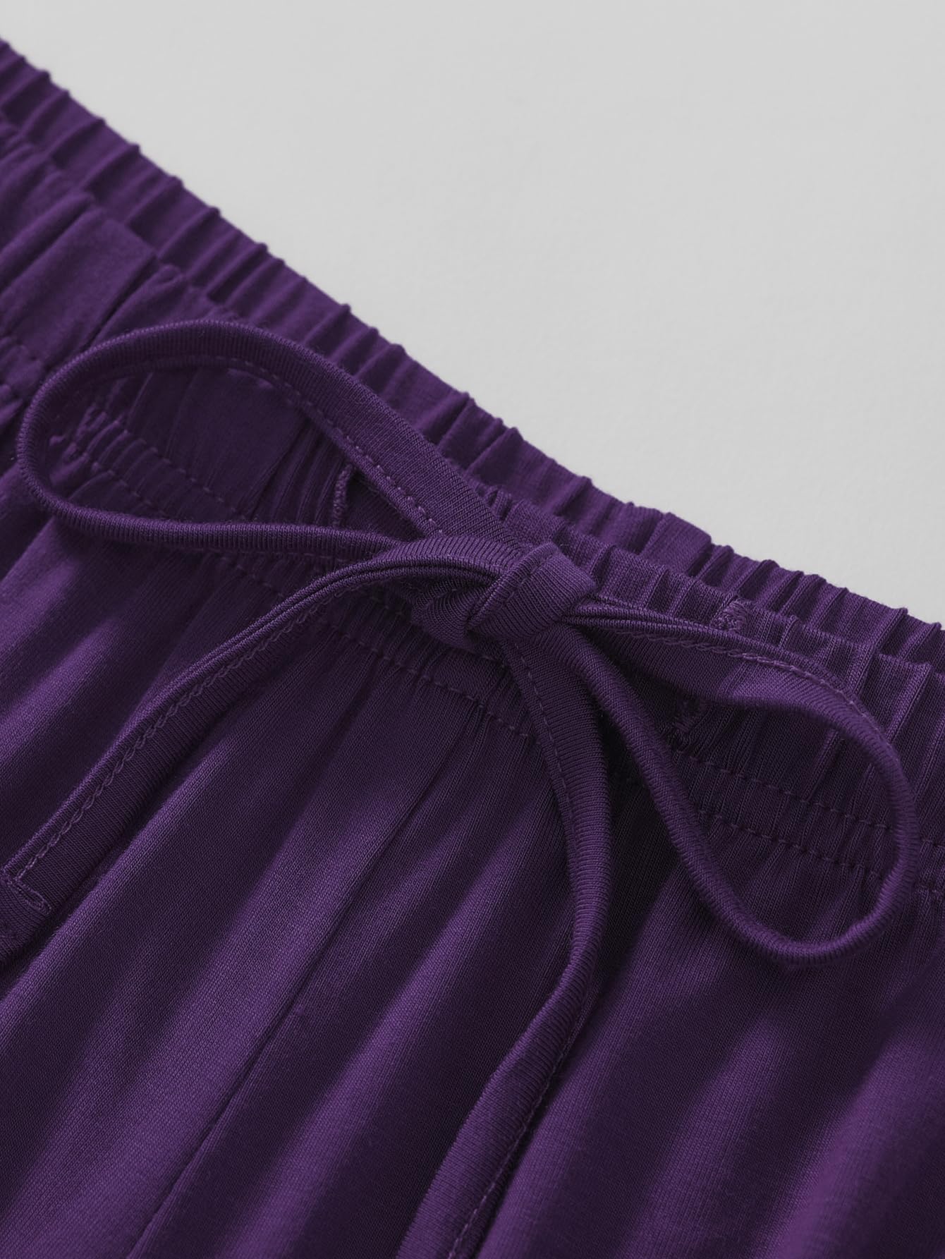 Latuza Women's Silky Soft Viscose Tank Top Short Pajama Set XL Eggplant