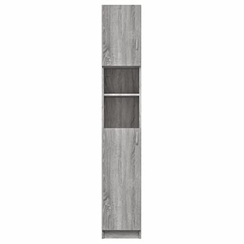 vidaXL Bathroom Cabinet Gray Sonoma 12.6"x10"x74.8" Engineered Wood