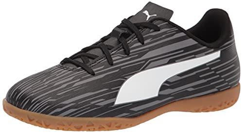 PUMA Rapido III IT Soccer (Little Kid/Big Kid) Puma Black/Puma White/Castlerock 2 Little Kid M
