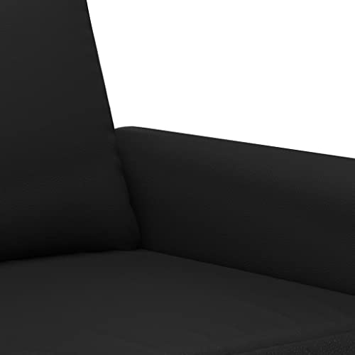 vidaXL 2-Seater Sofa Black 47.2" Faux Leather