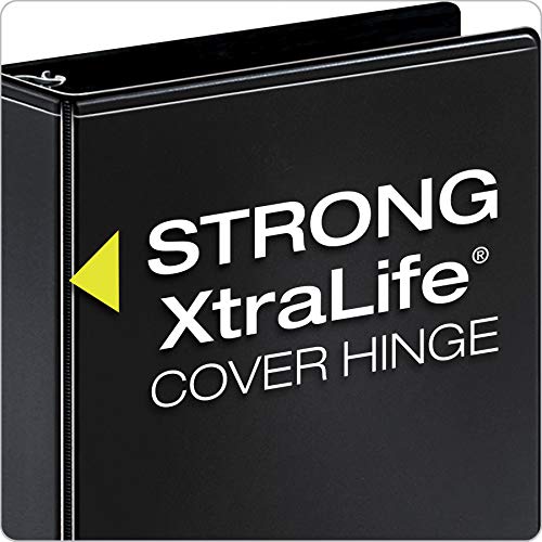 Cardinal by TOPS Products Economy Value ClearVue 2-Inch Slant-D Ring Binders, 540 Sheet Capacity, Black, Case of 6 Binders (90760)