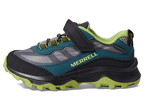 Merrell Moab Speed Low Alternative Closure Waterproof Hiking Shoe, Green, 2 US Unisex Big Kid