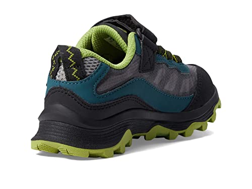Merrell Moab Speed Low Alternative Closure Waterproof Hiking Shoe, Green, 2 US Unisex Big Kid