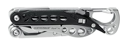 LEATHERMAN, Style PS Keychain Multitool with Spring-Action Scissors and Grooming Tools, Built in the USA, Black
