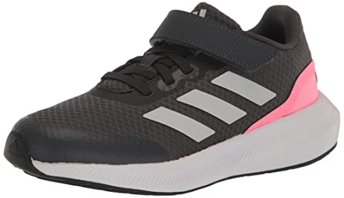 adidas Run Falcon 3.0 Shoe, Grey/Crystal White/Beam Pink (Elastic), 2 US Unisex Little Kid
