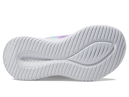 Skechers Kids Girls Ultra Flex 3.0-Color Me Sleek Sneaker, Lavender/Multi, 2 Little Kid