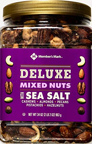 Member's Mark Deluxe Mixed Nuts with Sea Salt, 34 Ounces - PACK OF 2