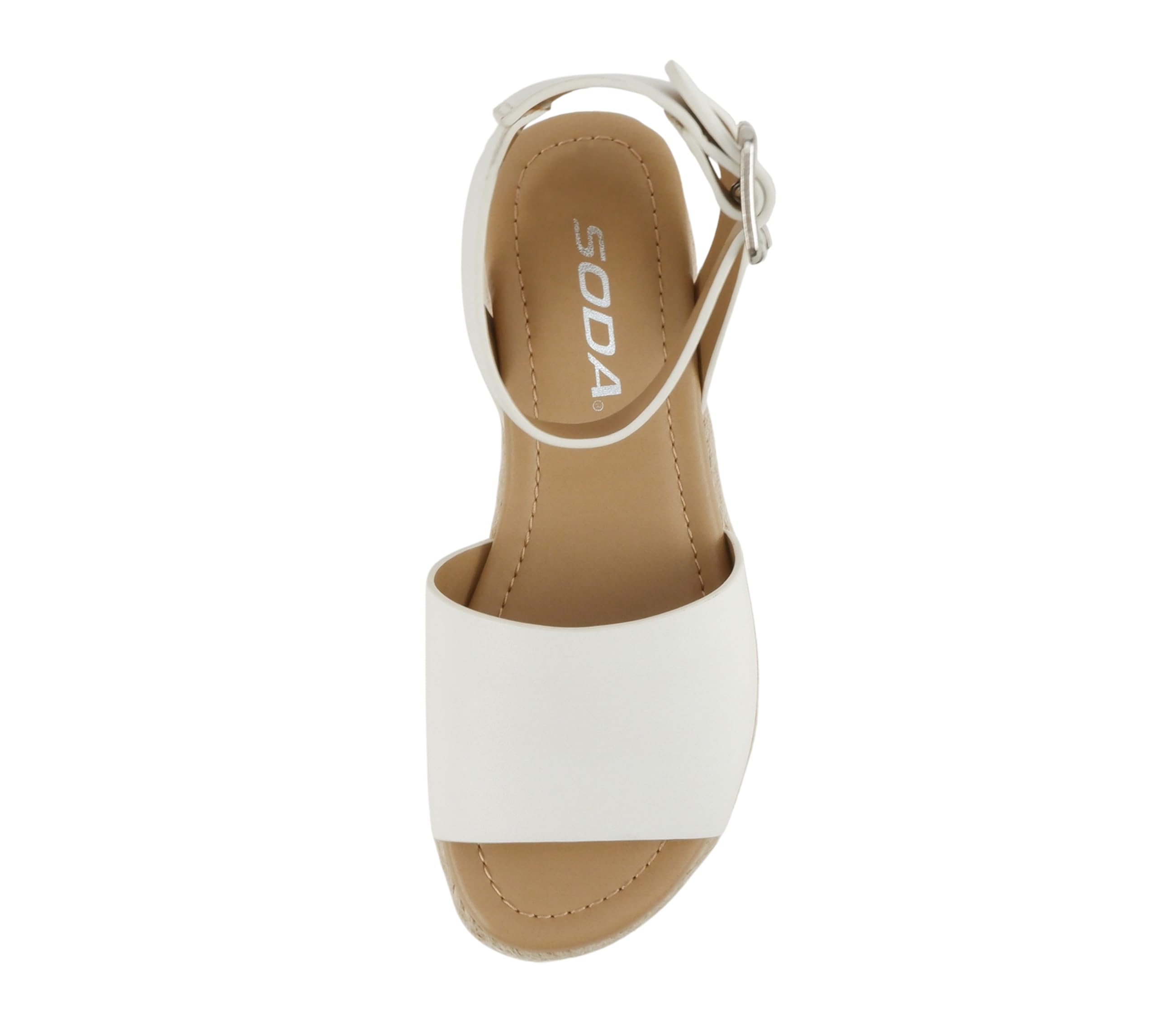 Soda Little Kids/Children/Girls Topic-IIS Espadrille Flatform Wedge Open Toe Sandals (Off-White, us_footwear_size_system, Little Kid, numeric, medium, 2)