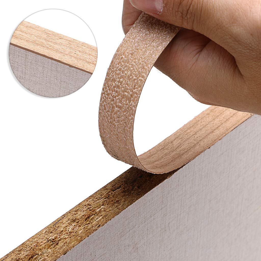 Skelang Cherry 3/4" x 50' Roll Wood Veneer Edge Banding Preglued Iron-On with Hot Melt Adhesive Edgebanding Flexible Wood Tape