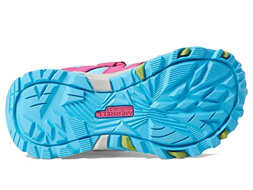 Merrell Trail Quest Hiking Shoe, Berry/Lime/Turquoise, 2 US Unisex Big Kid