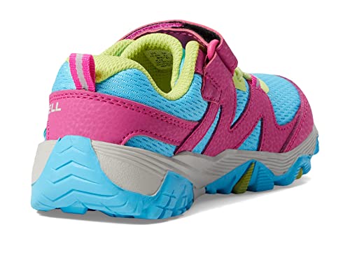Merrell Trail Quest Hiking Shoe, Berry/Lime/Turquoise, 2 US Unisex Big Kid