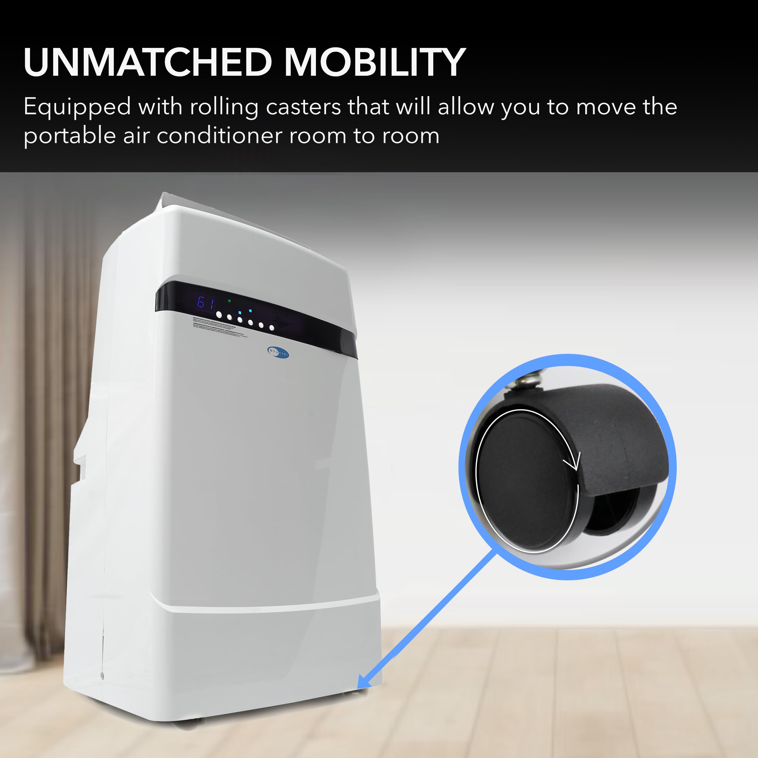 Whynter ARC-12SD 12,000 BTU (6,936 BTU SACC) Dual Hose Cooling Portable Air Conditioner, Dehumidifier, and Fan with Activated Carbon Filter plus Storage bag, up to 400 sq ft in White