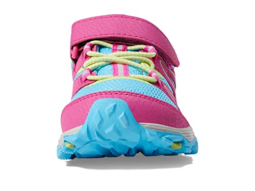 Merrell Trail Quest Hiking Shoe, Berry/Lime/Turquoise, 2 US Unisex Big Kid