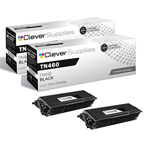 CS Compatible Toner Cartridge Replacement for Brother TN460 TN460 Black DCP-1200 DCP-1400 HL-1250 HL-1270n HL-1435 HL-1440 HL-1450 HL-1470n HL-P2500 MFC-1270 MFC-2500 Toner Cartridge 2 Pack