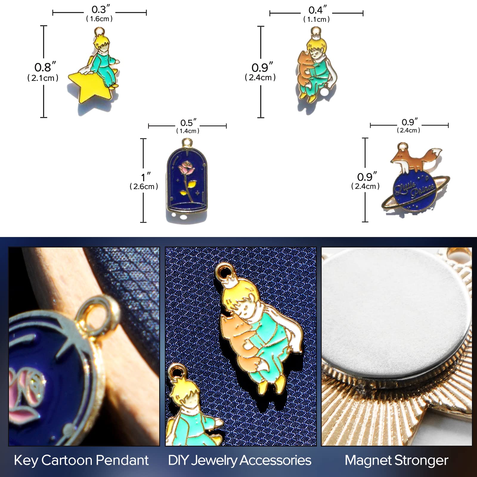 4pcs Needle Minder for Cross Stitch,Sewing Magnetic Needle Keeper,Cute Little Prince Cartoon Enamel Pin,Needle Holder for Embroidery,Needlework Storage Accessory,Gift for Cross Stitch Lover(18-Needle)