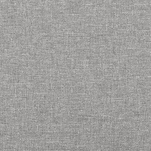 vidaXL Box Spring Bed Frame Home Indoor Bedroom Bed Accessory Wooden Upholstered Double Bed Base Furniture Light Gray 59.8"x79.9" Queen Fabric