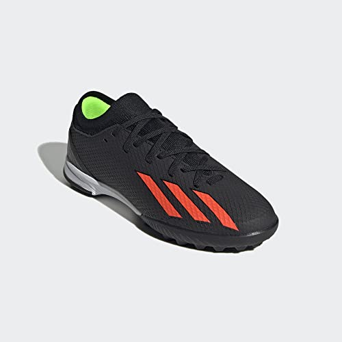 adidas X Speedportal.3 Turf Soccer Shoe, Black/Solar Red/Solar Green, 2 US Unisex Little Kid