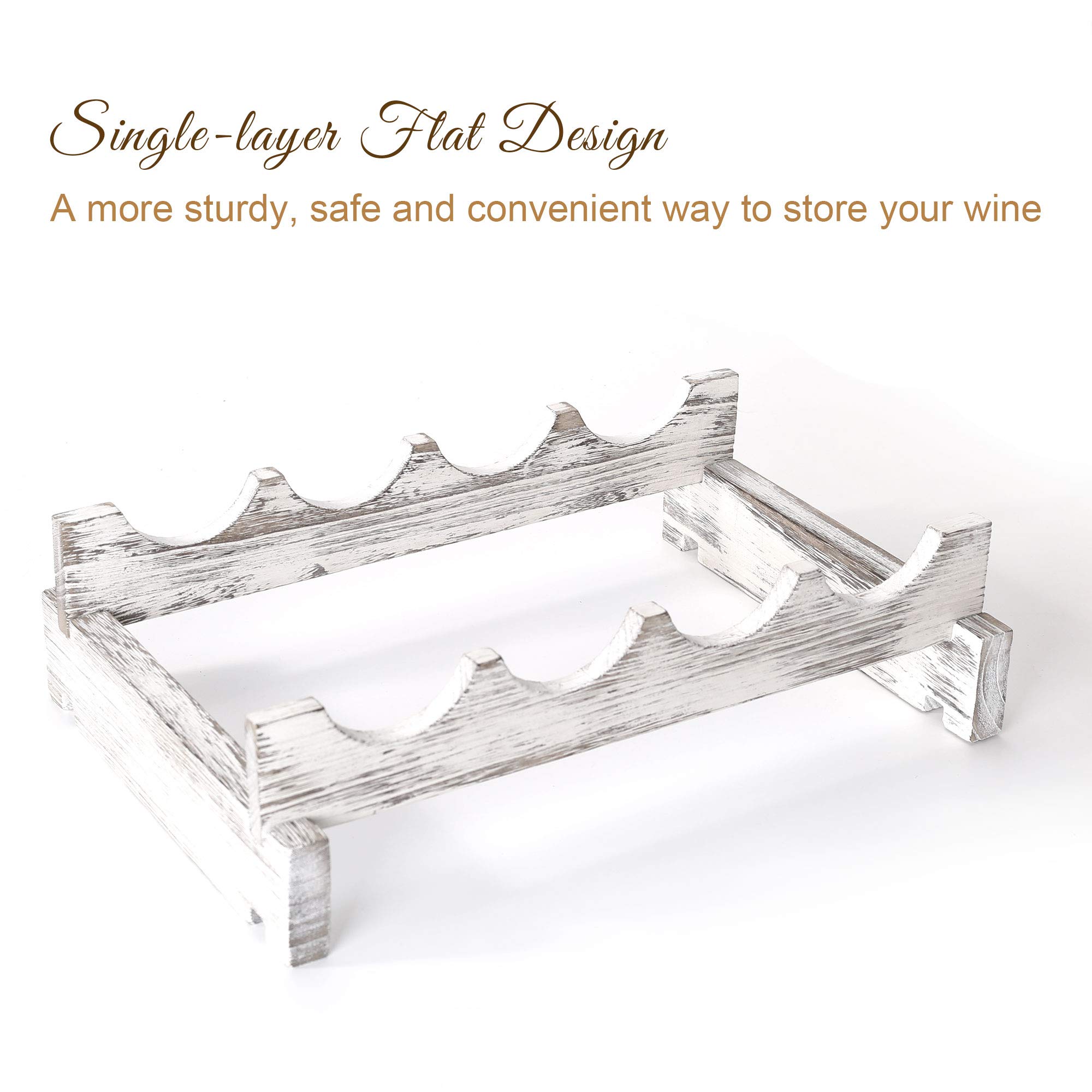CuffUp Wine Rack, Wine Bottle Holder for Countertop, Rustic Farmhouse Wine Bottle Rack for Kitchen Counter