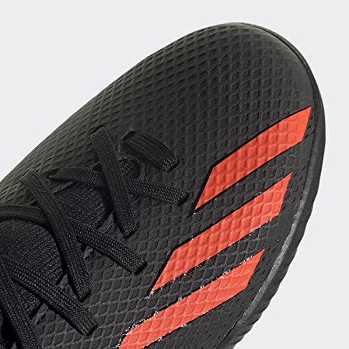 adidas X Speedportal.3 Turf Soccer Shoe, Black/Solar Red/Solar Green, 2 US Unisex Little Kid